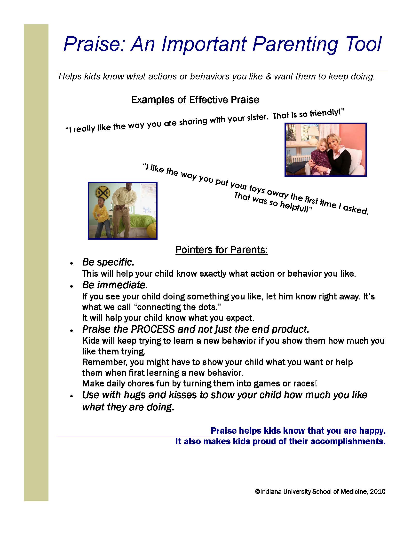 Praise: the undervalued positive parenting tool – Let's Talk Kids Health